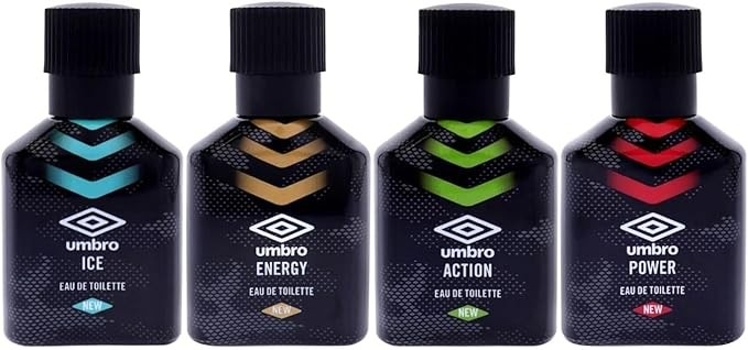 Umbro EDT Mini Fragrance Collection: Ice, Action, Power & Energy - 4 x ...